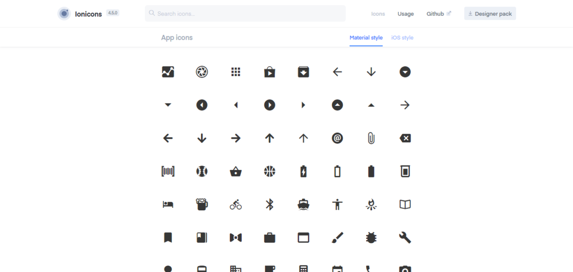 Ionicons Icons