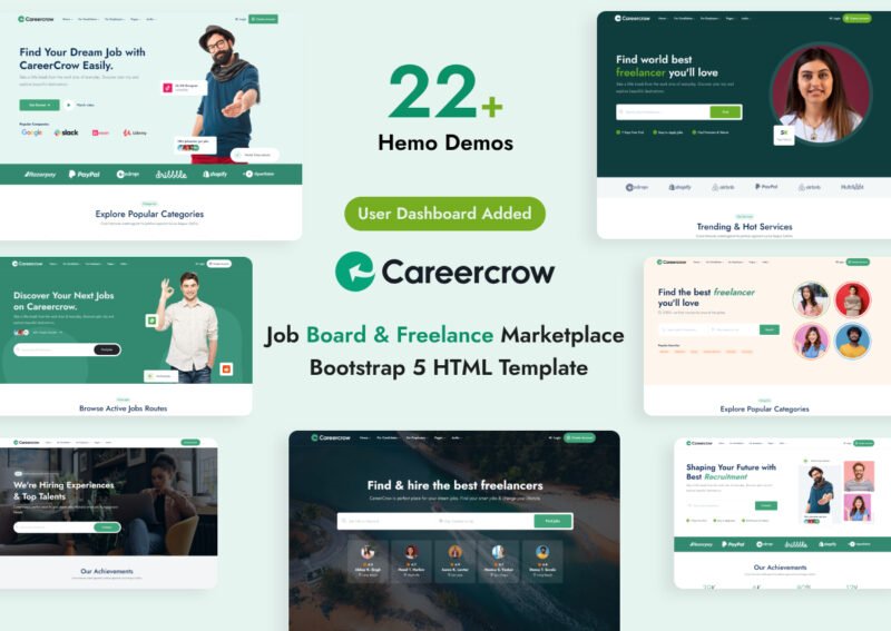 Careercrow - Job Board & Freelance Marketplace HTML Theme