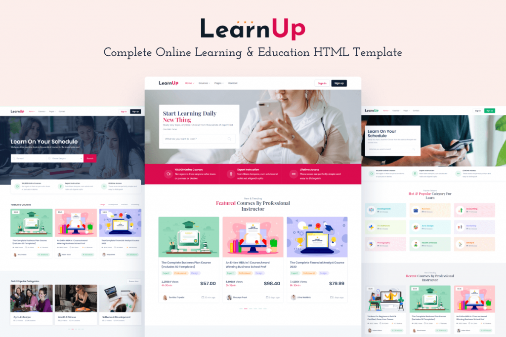 LearnUp – Online learning education HTML Template